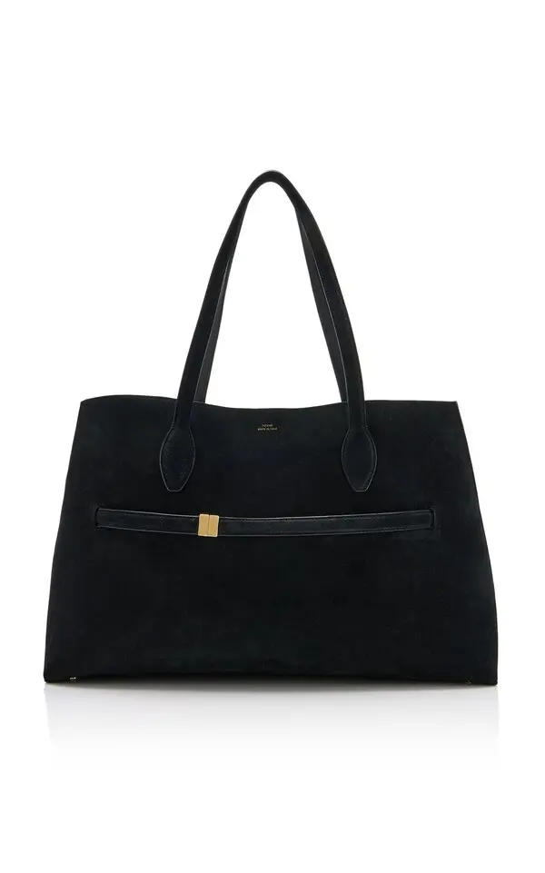 TOTEME Suede Lounge Tote - Black