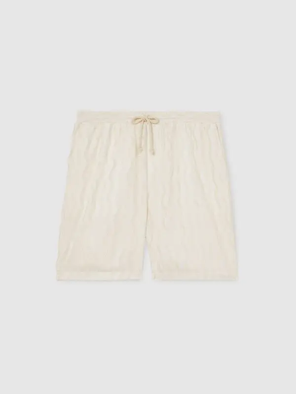 REISS Fringed Wave Pattern Shorts