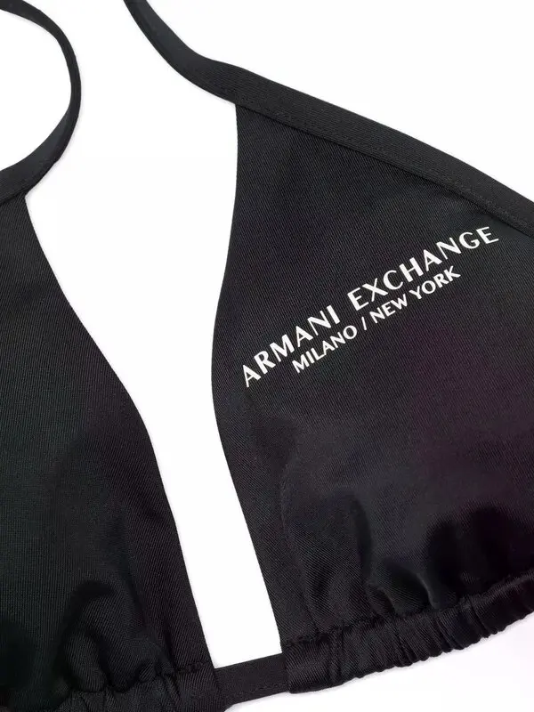 Armani Exchange Logo-print Triangle Bikini Top