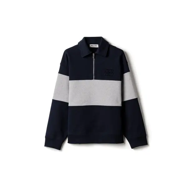 Miu Miu Half-zip Cotton Sweatshirt
