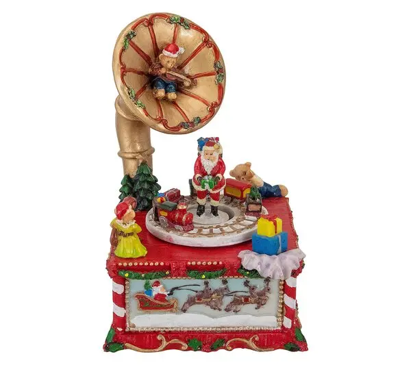 NORTHLIGHT 7' Santa Claus On Phonograph Christm S Decor - One-color