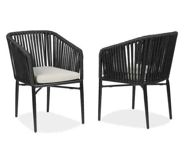REAL FLAME Set Of 2 Bohdi Outdoor Chairs With C Shions - One-color