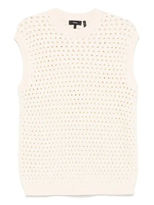 Theory Sleeveless Vest - Qe1 Natural