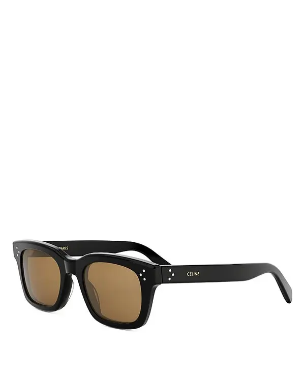 Celine Geometric Sunglasses, 51mm - Black/violet