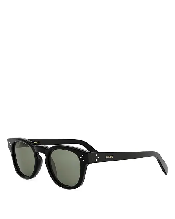 Celine Geometric Sunglasses 49mm - Black/green