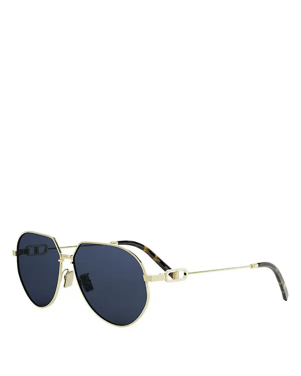 Dior Cd Link A1u Pilot Sunglasses - Gold/blue