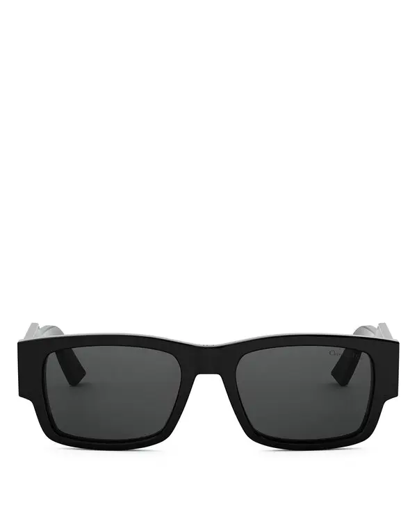 Dior Label S1i Rectangular Sunglasses - Black/smoke