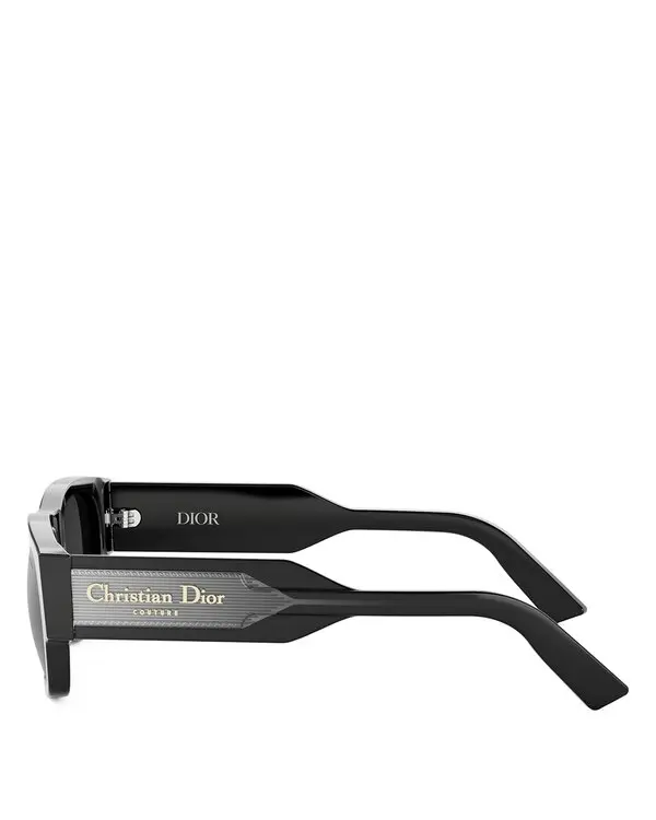 Dior Label S1i Rectangular Sunglasses - Black/smoke