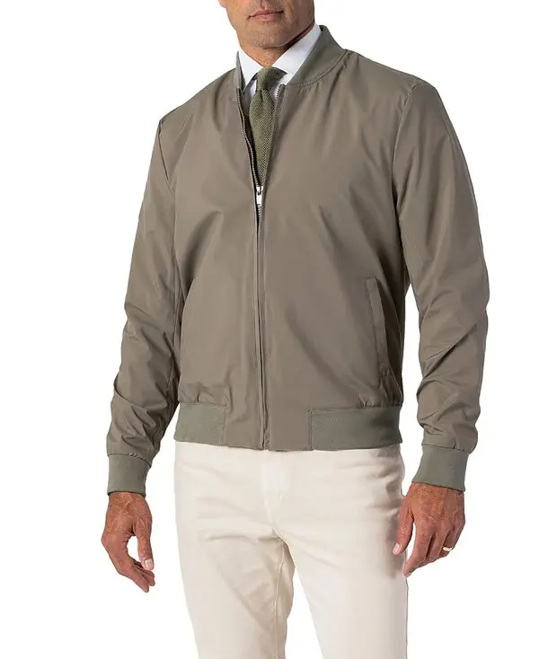 Robert Talbott Jackson Baseball Jacket - Taupe