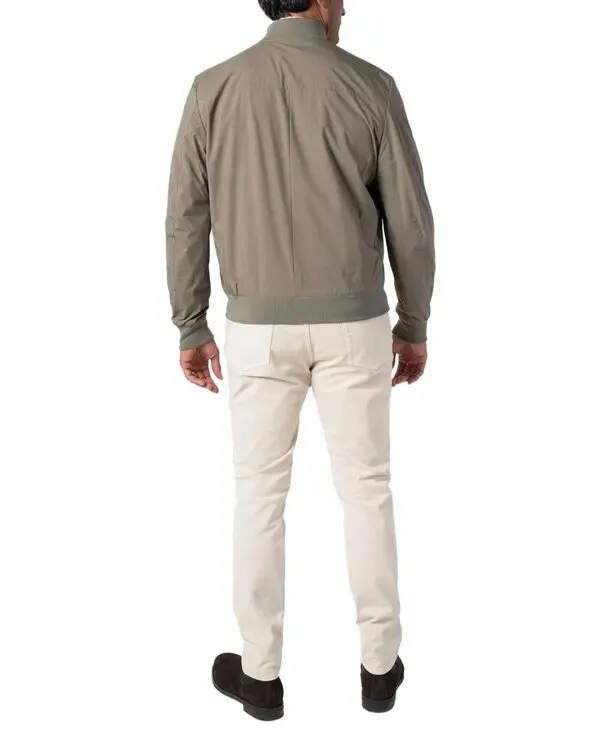 Robert Talbott Jackson Baseball Jacket - Taupe