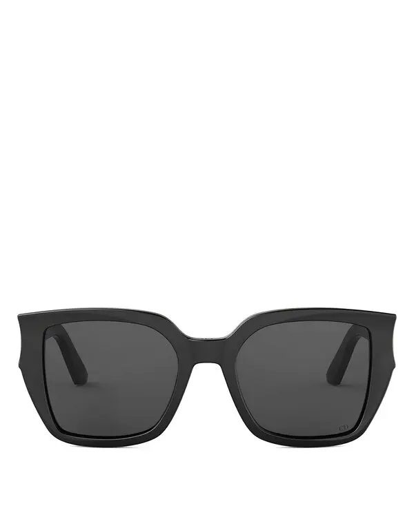 Dior Square Sunglasses, 53mm - Black/smoke