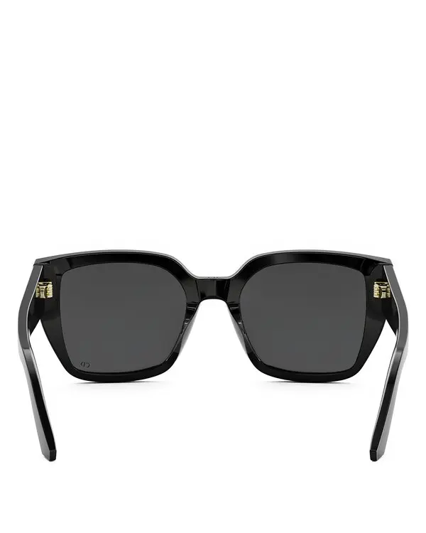 Dior Square Sunglasses, 53mm - Black/smoke