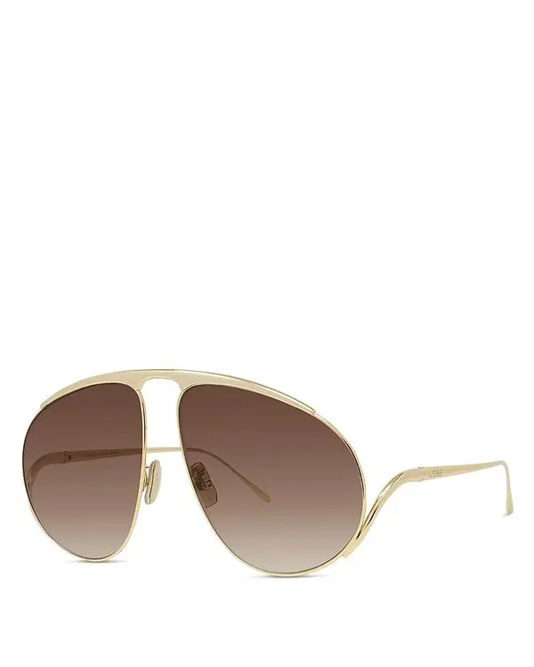 Loewe Pilot Sunglasses, 61mm - Gold/brown