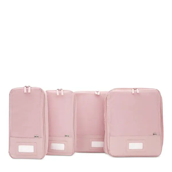 BEIS The Compression Packing Cubes, Set Of 4 - Atlas Pink