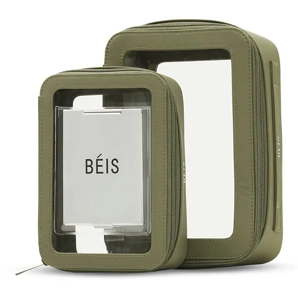 BEIS The In Flight Cosmetic Case - Olive