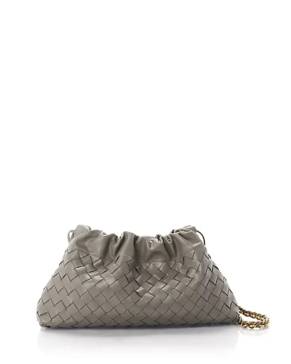 Bottega Veneta Intrecciato Leather Shoulder Bag - Basalt/muse Brass