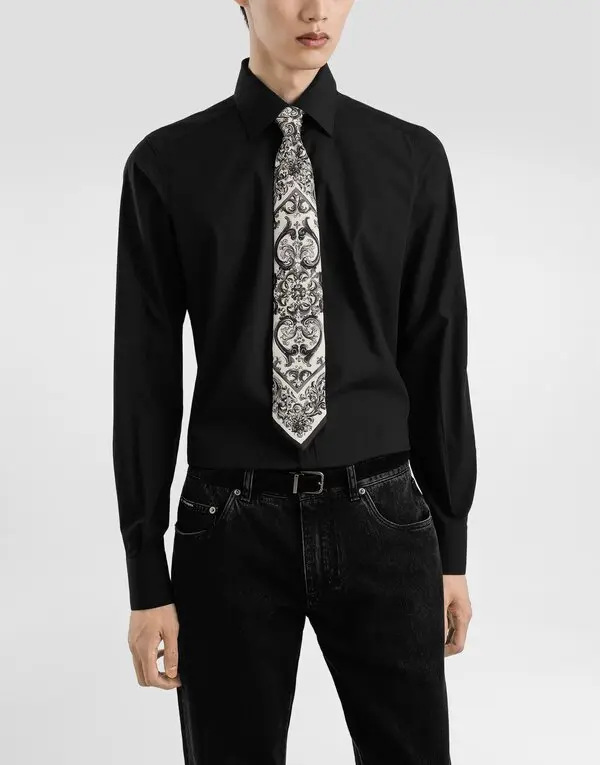 Dolce & Gabbana Majolica-print Silk Twill Neck Tie