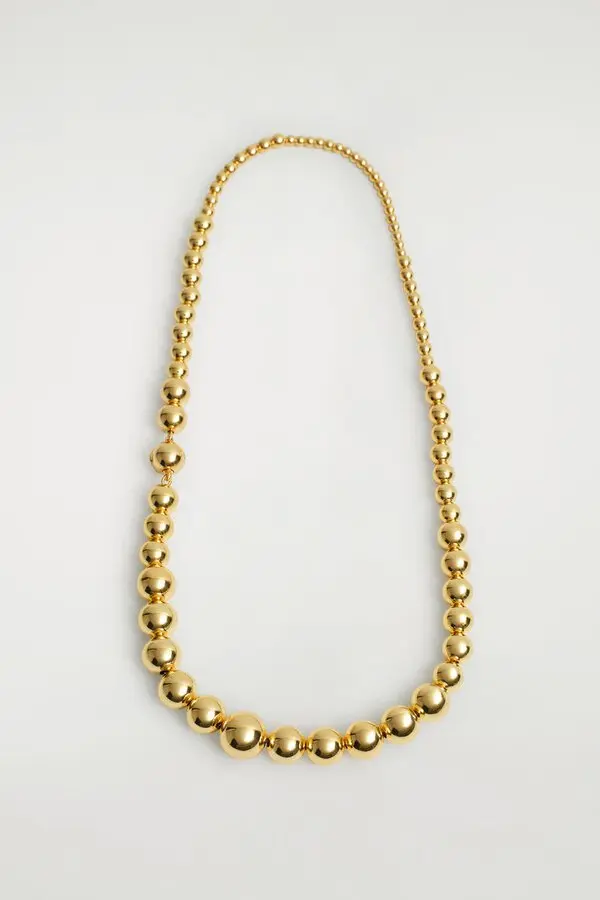 Cos Beaded Necklace - Gold