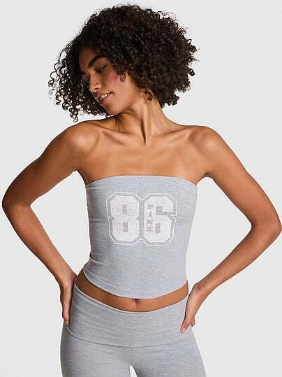 Pink All-day Cotton™ Tube Top - Grey