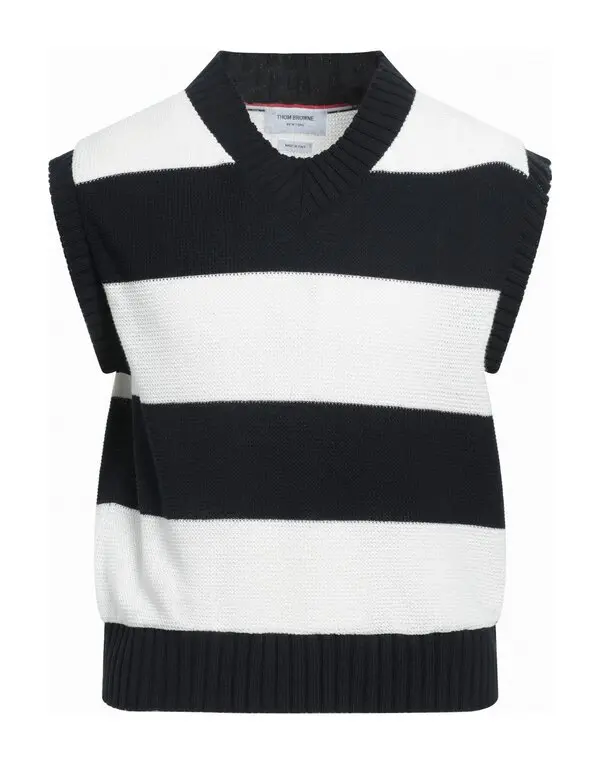 Thom Browne Striped Knitted Sleeveless Sweater