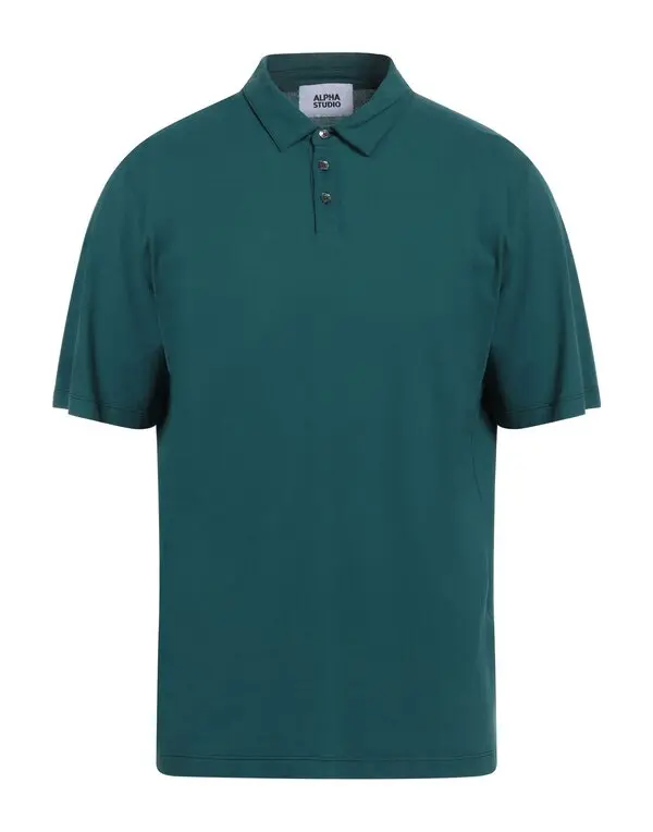 Alpha Studio Polo Shirt Size Cotton, Elastane - Green