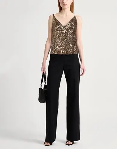 OTTOD'AME Sleeveless Sequin Top - Gold