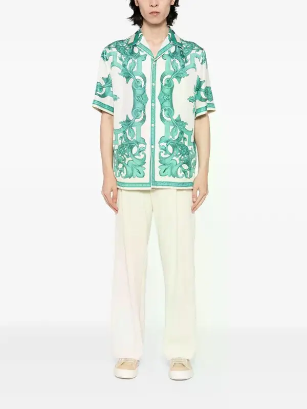 Versace Graphic-printed Shirt - Green