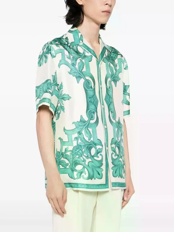 Versace Graphic-printed Shirt - Green