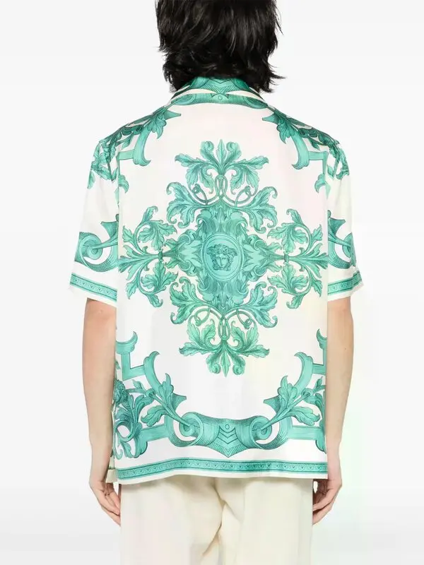 Versace Graphic-printed Shirt - Green