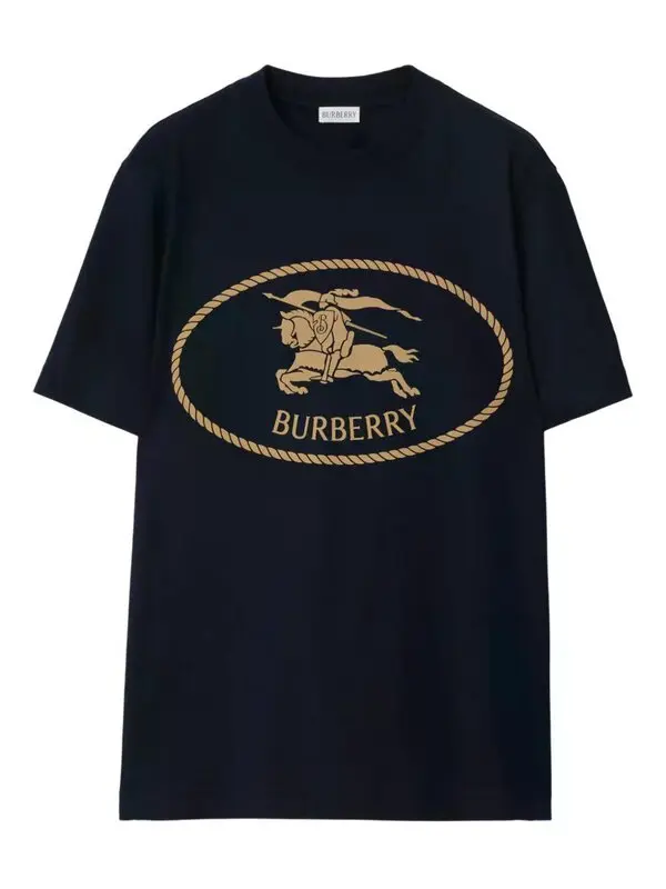 Burberry Knight Stamp Cotton T-shirt - Blue