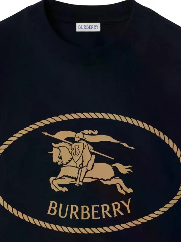 Burberry Knight Stamp Cotton T-shirt - Blue