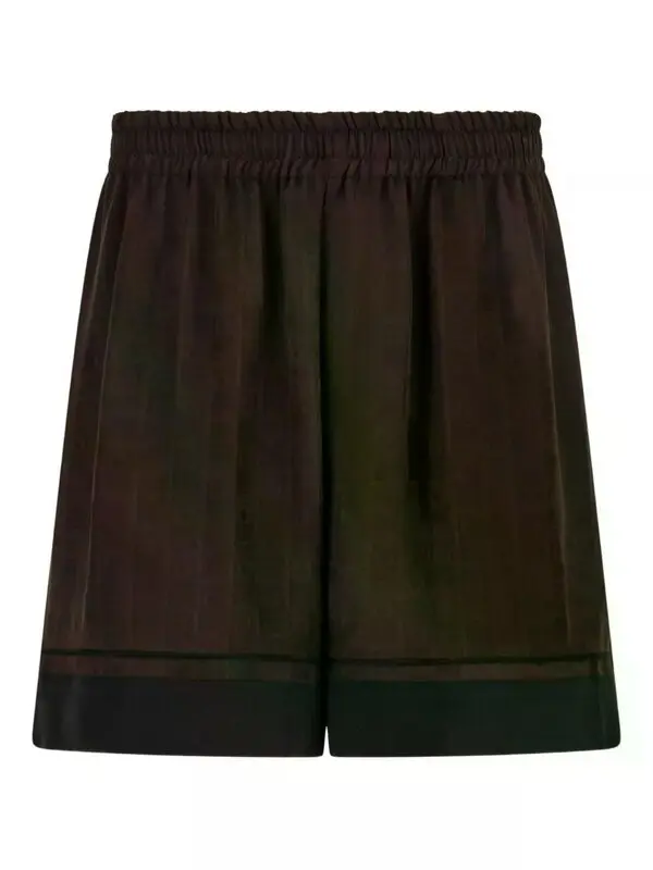 FERRAGAMO Monogram Bermuda Shorts - Brown