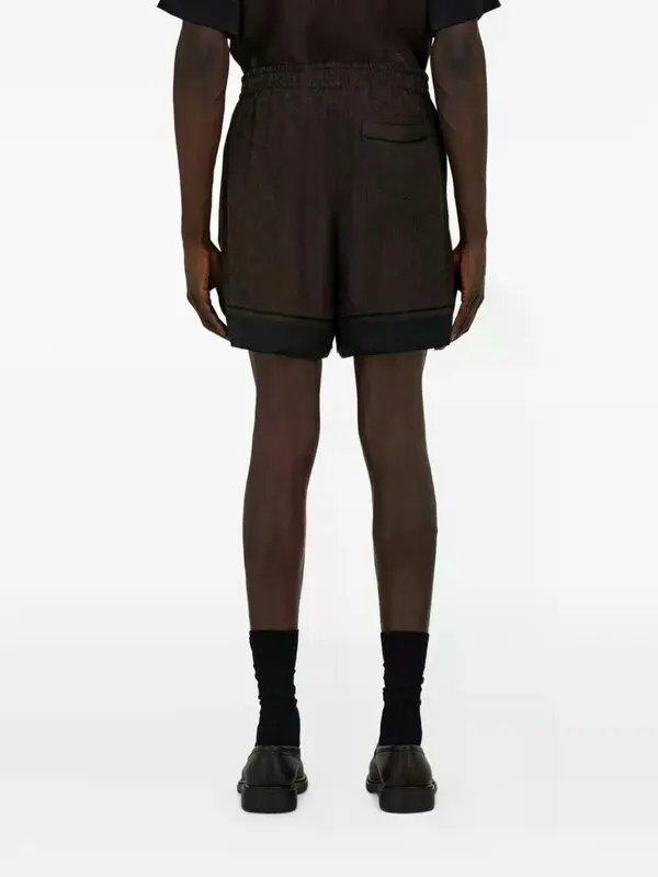 FERRAGAMO Monogram Bermuda Shorts - Brown