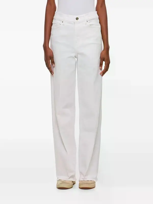 FRAME Le Slim Palazzo Jeans - White