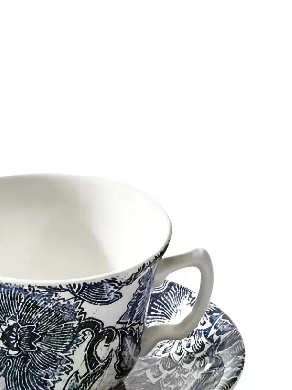 Ralph Lauren X Burleigh Patterned Tea Cup - Blue