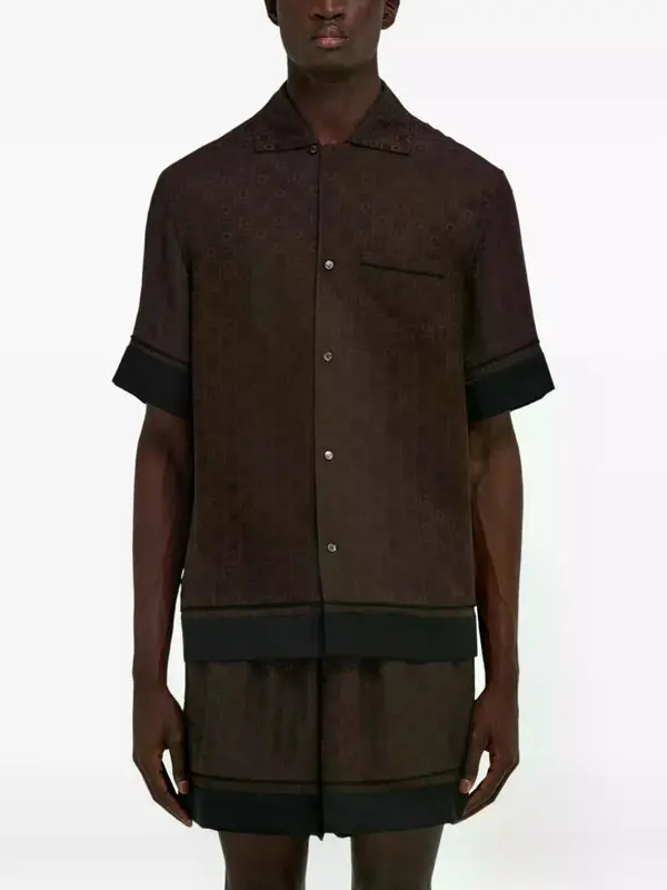 FERRAGAMO Monogram Short Sleeve Shirts