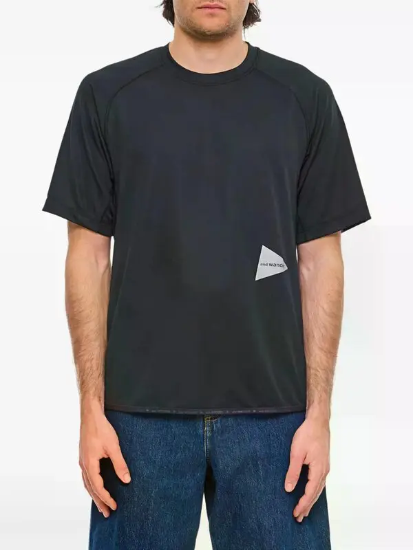 AND WANDER Logo-print T-shirt
