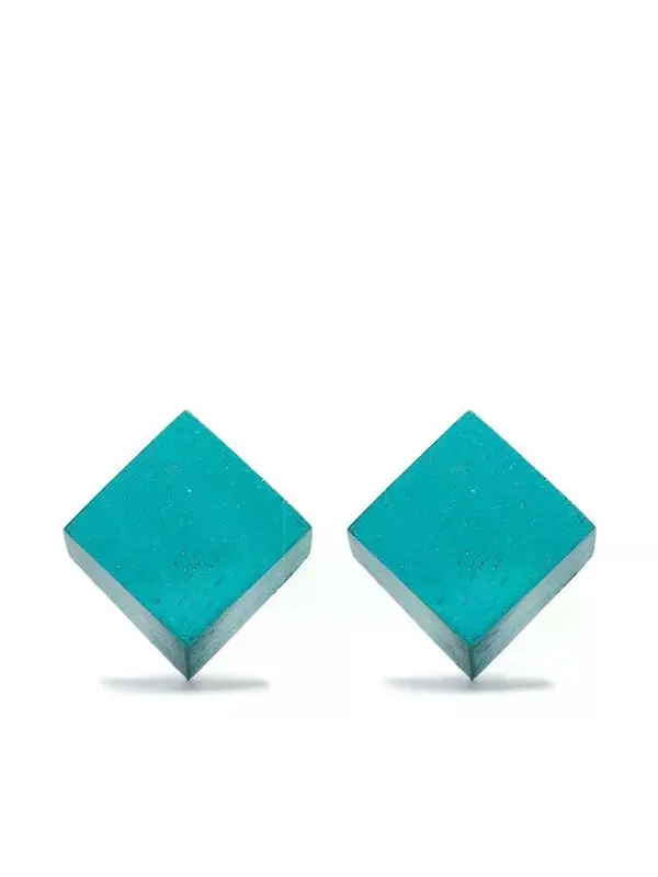 MONIES Geometric Clip-on Earrings - Blue
