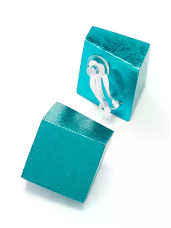 MONIES Geometric Clip-on Earrings - Blue