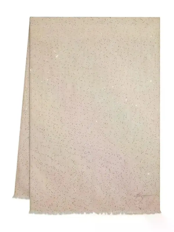 FERRAGAMO Sequin-embellished Scarf - Natural