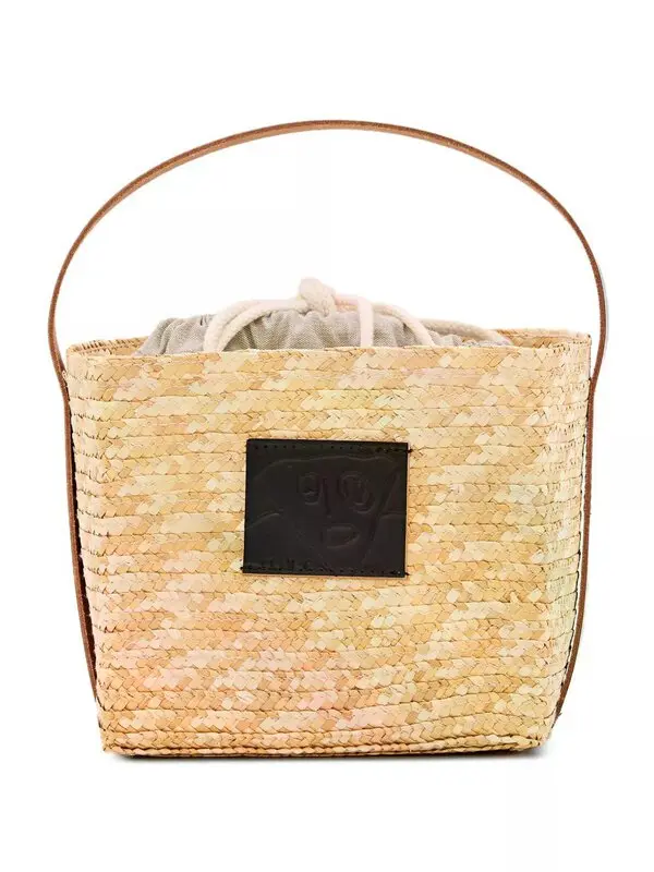 Plan C Woven Raffia Tote Bag