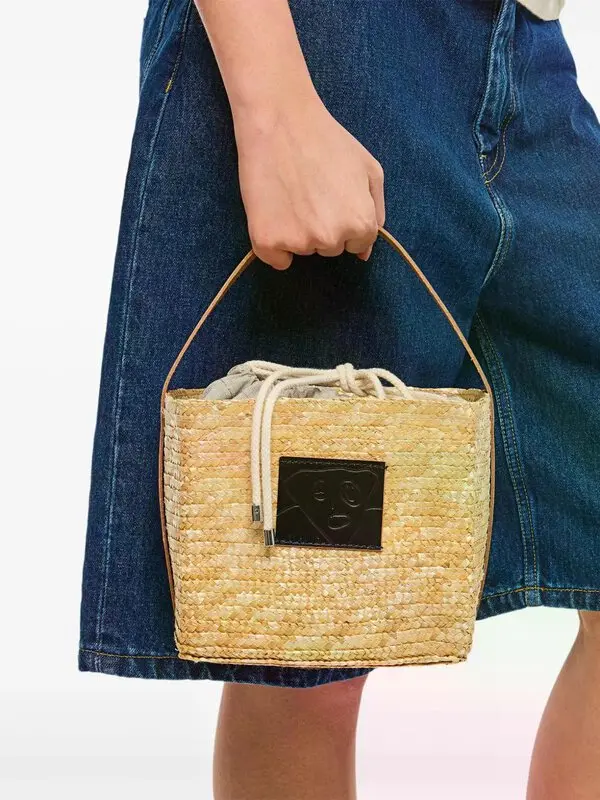 Plan C Woven Raffia Tote Bag
