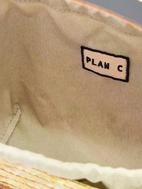 Plan C Woven Raffia Tote Bag