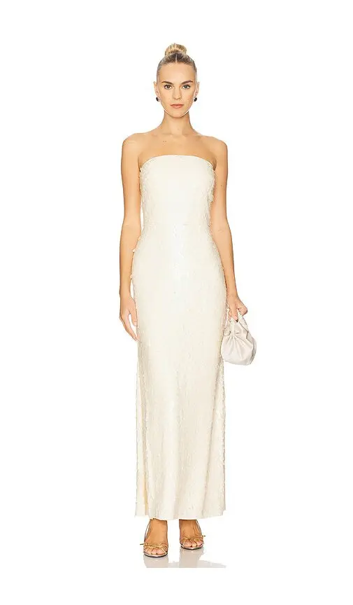 SIMONMILLER Sculpty Strapless Sequin Dress - Bone