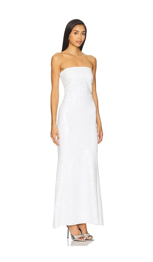 SIMONMILLER Strapless Sequin Maxi Dress - Macadamia