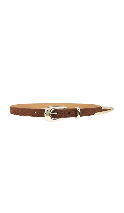 Ettika Saddle Belt - Warm Truffle Suede