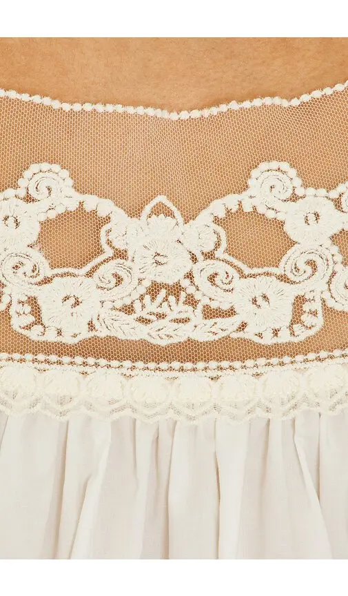 Tularosa Peyton Mini Dress With Lace Embroidery