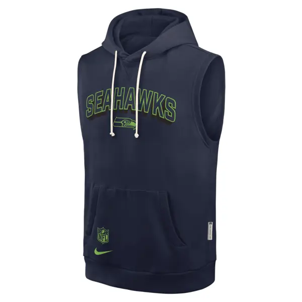 Nike Seattle Seahawks Sideline Dri-fit Nfl Sleeveless Pullover Hoodie
