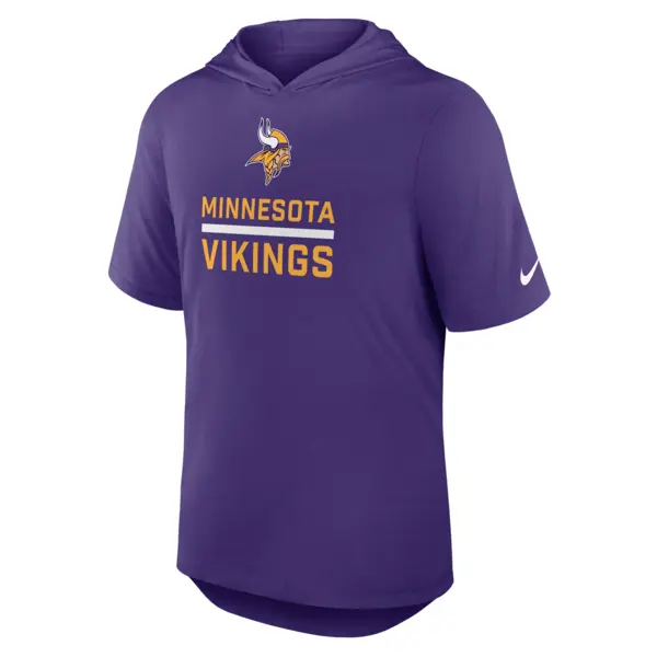 Nike Minnesota Vikings Dri-fit Nfl Hooded T-shirt - Purple