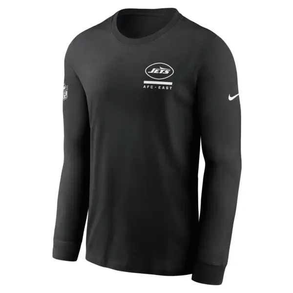 Nike New York Jets Sideline Team Issue Dri-fit Nfl Long-sleeve T-shirt - Black